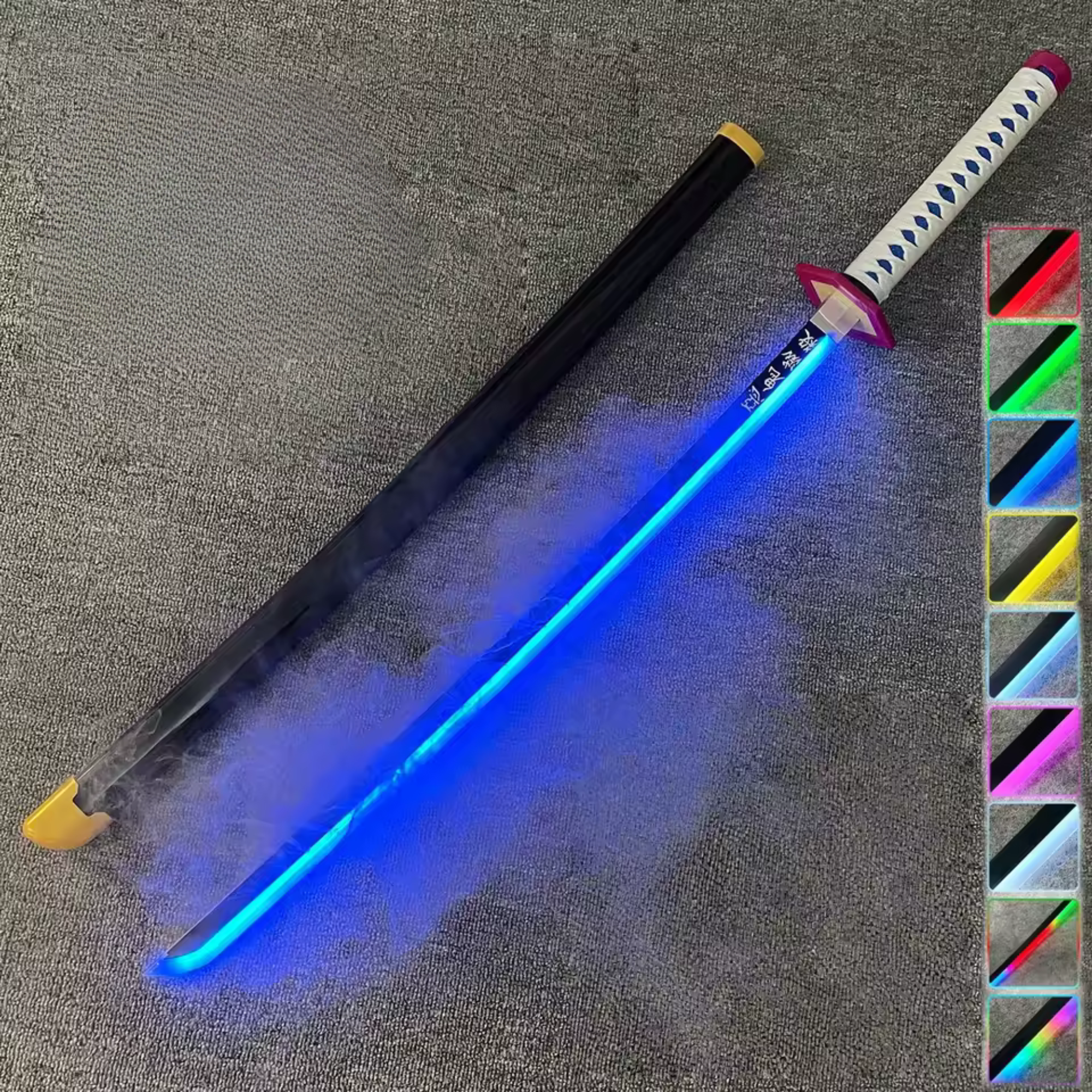 Giyu Tomioka Smoke Katana Sword 103cm – Demon Slayer LED Blade V2 ...