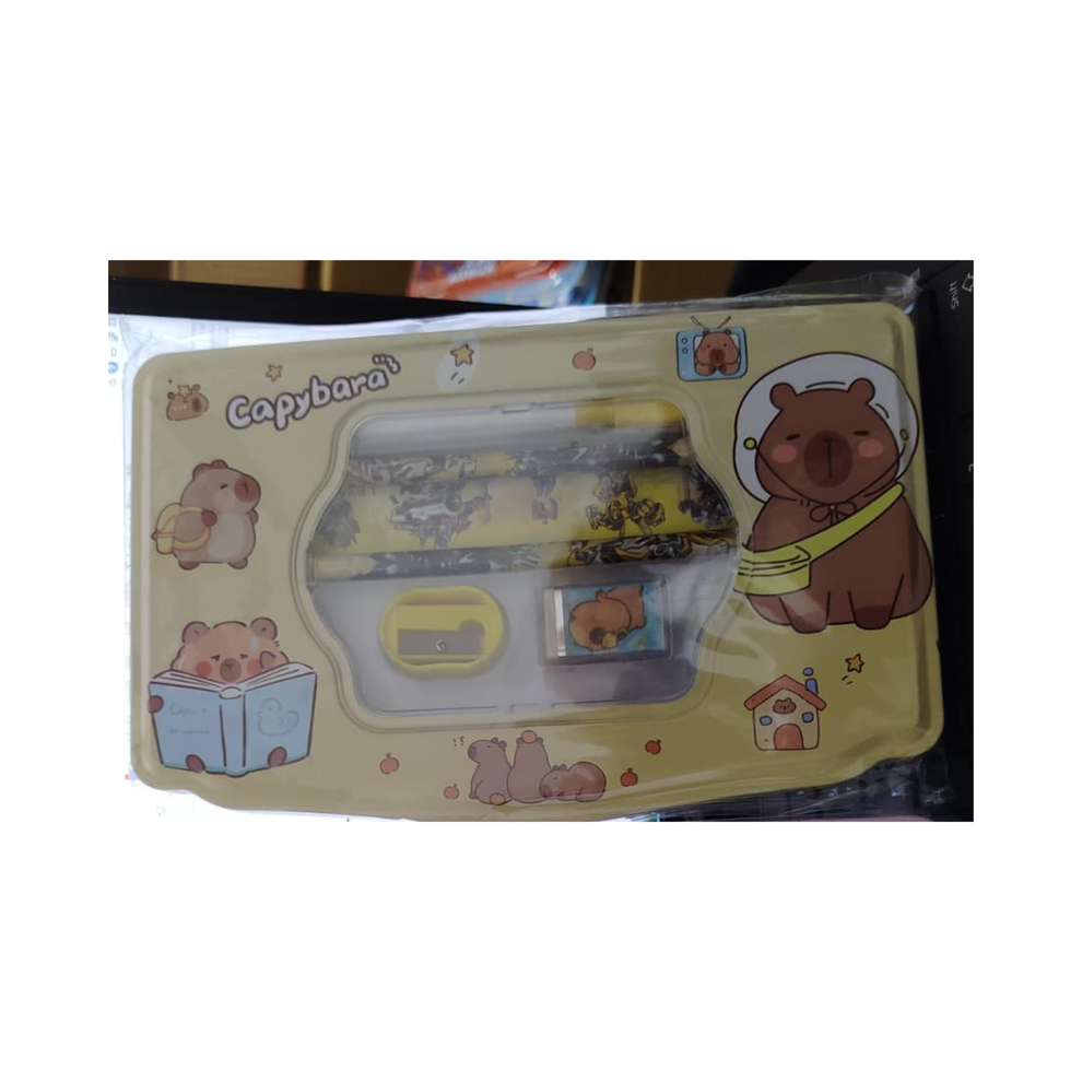 Cute Capybara Theme Multi-Compartment Pencil Box for Kids - Gyaanstore