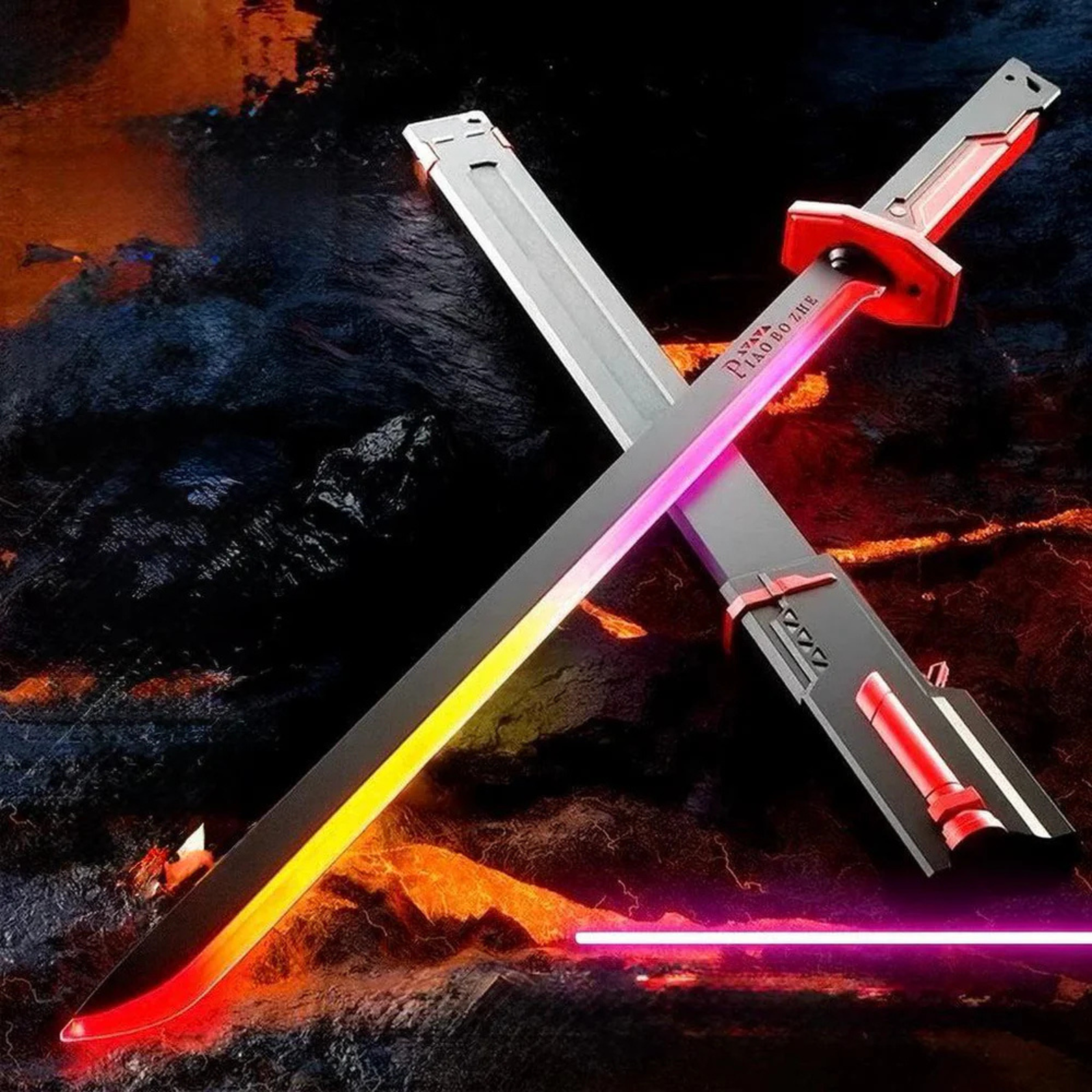 Katana Sparkling LED Sword 80cm – Light Blade with Spark Effect ...
