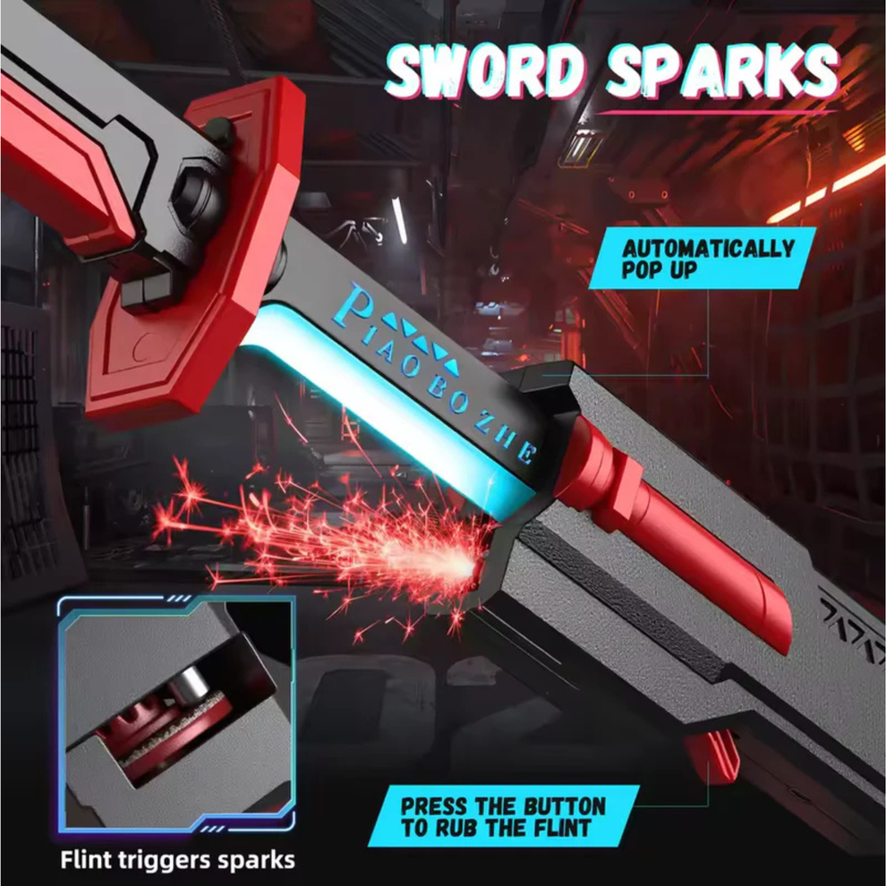 Katana Sparkling LED Sword 80cm – Light Blade with Spark Effect ...