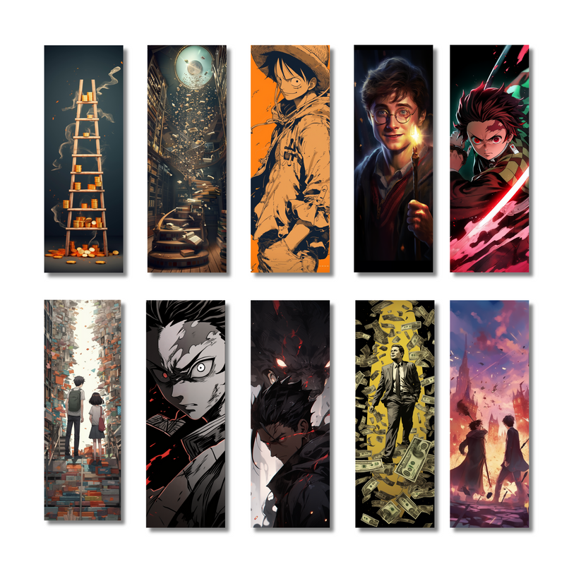 Premium Bookmarks Pack of 10 | Artistic & Durable Bookmarks – Gyaanstore