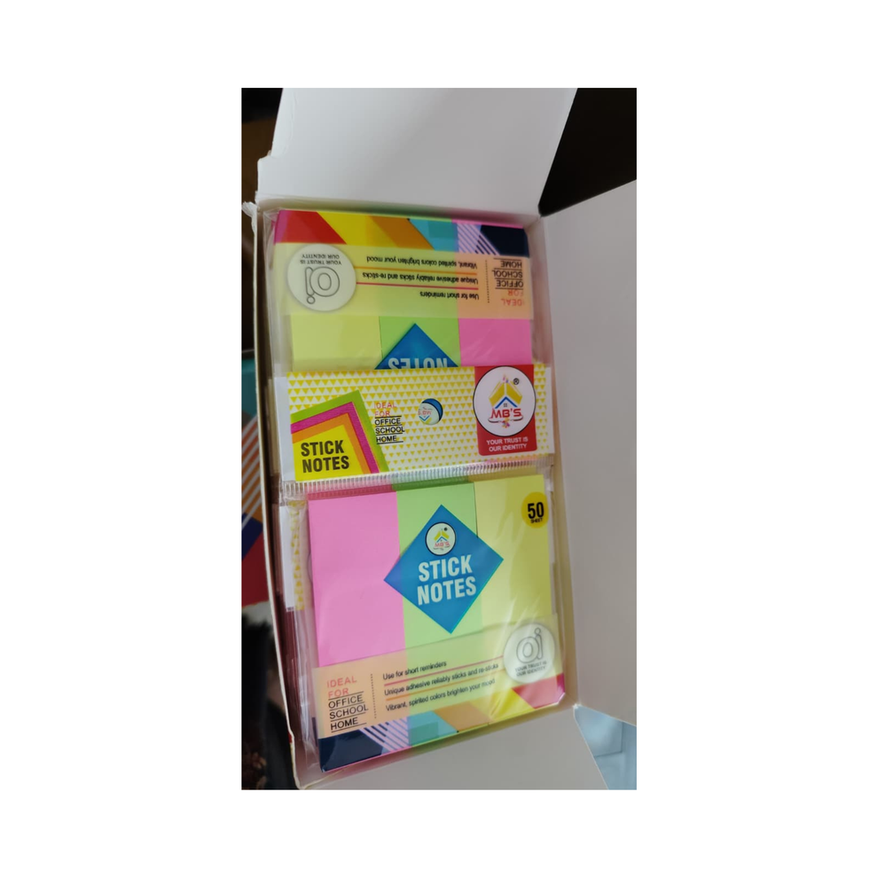 Colorful Sticky Notes Set – Multi-Color Self-Adhesive Memo Pads ...